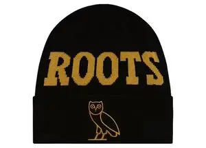 OVO Roots Athletics Owl Beanie - Black
