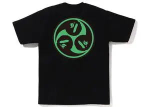 A BATHING APE Japan Culture Mitsudomoe Tee Shirt - Black
