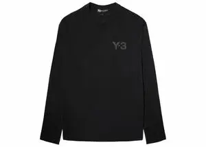 Adidas Y3 Logo Long Sleeve Tee Shirt