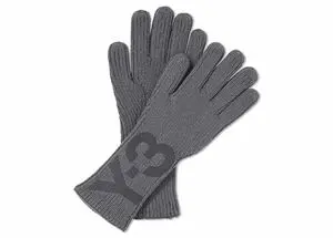 Adidas Y3 Ribbed Gloves - Gray