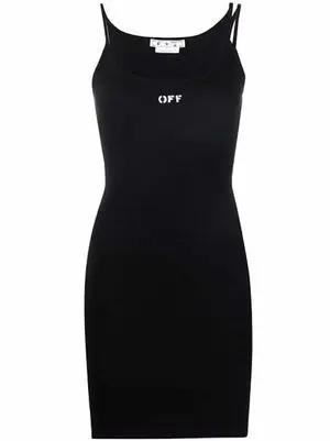 Off-white Ribbed Dresses