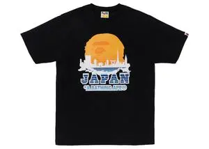 A BATHING APE Japan Silhouette Tee Shirt - Black