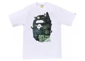 A BATHING APE Halloween Mansion Ape Head Tee Shirt - White
