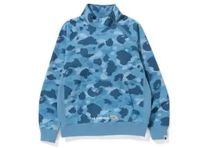 A BATHING APE Honeycomb Camo Side Zip Crewneck Sweatshirt