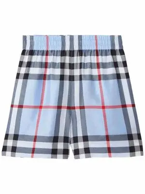 Burberry Check-pattern Silk Shorts