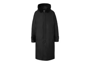 Burberry Corduroy Collar Nylon Twill Car Coat