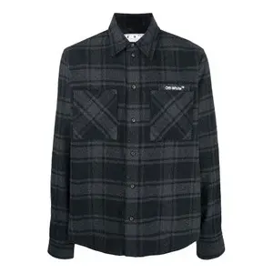 Off-White Off Off Outline Arr Flannel Shirtin