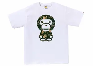 A BATHING APE Jewels Big Baby Milo Tee Shirt - White