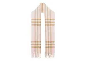 Burberry The Classic Check Cashmere Scarf - Alabaster