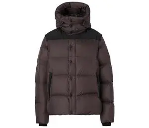 Burberry Detachable Sleeve Hooded Puffer Jacket - Dark Peat Brown