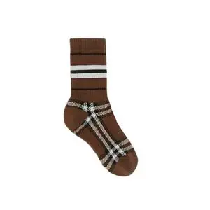 Burberry Check Socks - Brown