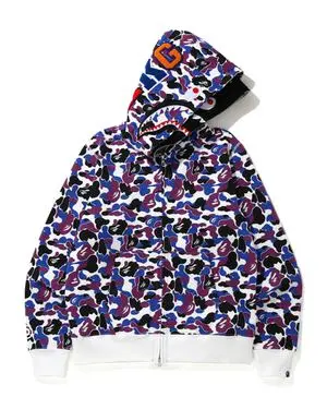 A BATHING APE Hong Kong 14th Anniversary Shark Hoodie - Purple