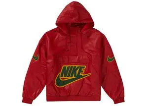 Supreme Nike Leather Anorak - Red