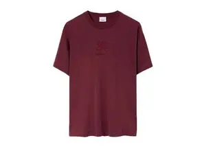 Burberry Ekd Cotton T-shirt Deep Crimson