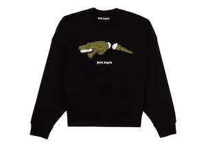 Palm Angels Croco Sweatshirt - Black/green