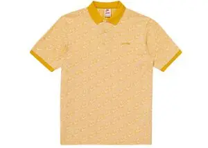 Supreme Nike Jacquard Polo Shirt - Mustard