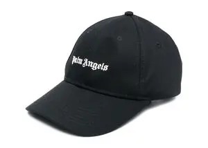 Palm Angels Embroidered Logo Snapback Cap - Black/white