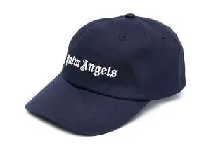 Palm Angels Embroidered Logo Cap - Navy Blue White