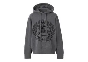 Burberry Ekd Wool Jacquard Oversized Hoodie