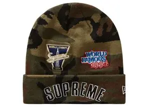 Supreme New Era Championship Beanie - Woodland Camo