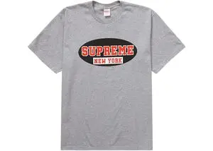 Supreme New York Tee Shirt - Heather Grey