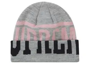 Supreme 2tone Logo Beanie - Heather Grey