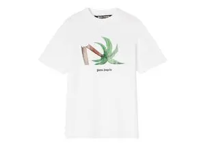 Palm Angels Broken Palm Classic T-shirt - White/green