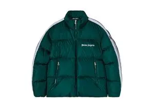 Palm Angels Classic Track Down Jacket - Green/white/black