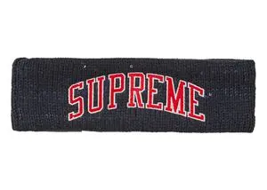 Supreme Sequin Arc Logo Headband - Navy Blue
