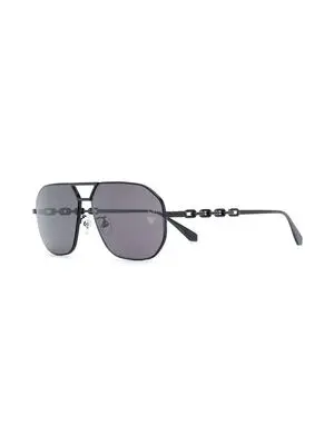 Off-White Wright Aviator Sunglasses - Black/grey (omri007f20met0011000)