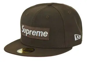 Supreme Supreme No Comp Box Logo New Era Cap Brown