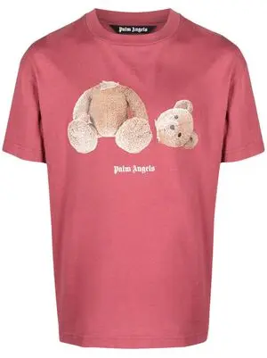 Palm Angels Bear Print T-shirt T-shirt - Pink