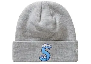 Supreme New Era S Logo Beanie - Heather Grey