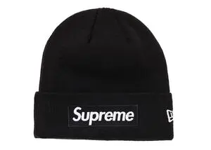 Supreme New Era Box Logo Beanie - Black