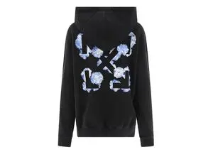 Off-white Floral Sweatshirts Hoodies For Women