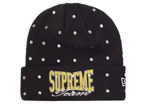 Supreme Rhinestone Beanie - Black