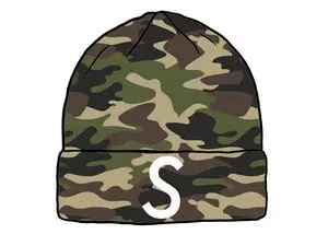 Supreme New Era Swarovski S Logo Beanie - Woodland Camo