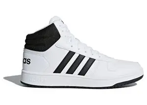 Adidas Hoops 2.0 Mid Top Sneakers - Cloud White/core Black/core Black