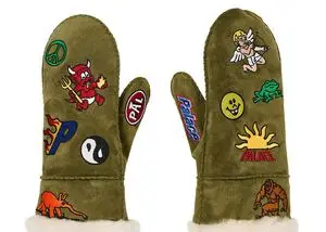 PALACE X Ugg Sheepskin Mittens - Burnt Olive