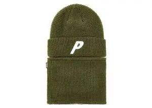 PALACE Ribbed Beanie With Facewarmer - The Deep Green