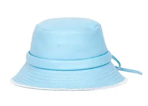 Jacquemus Le Bob Mentalo Bucket Hat With Leather Bow Detail