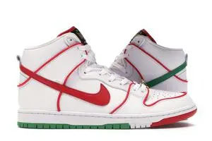Nike Dunk High Paul Rodriguez Mexico Sneakers - White/red/green