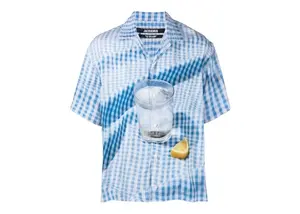 Jacquemus Le Chemise Jean Tablecloth Print Shirt - Blue