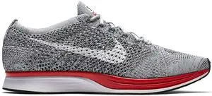 Nike Flyknit Racer Sneakers - Wolf Grey/team Redone-colorwhite