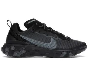 Nike React Element 55 Grid Sneakers - Black/anthracite/dark Grey