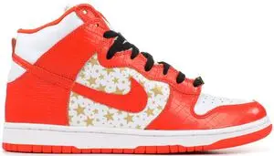 Nike Dunk High Supreme Orange Stars Sneakers - White/college Orange