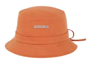 Jacquemus Le Bob Gadjo Bow Bucket Hat Terracotta