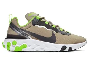 Nike React Element 55in Sneakers - Khaki/lime Green