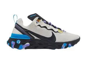 Nike React Element 55 Sneakers - Off Noir/blue Hero/amethyst Tint
