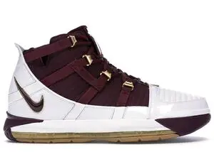 Nike Lebron 3 Christ The King Sneakers - White/deep Maroon/metallic Gold